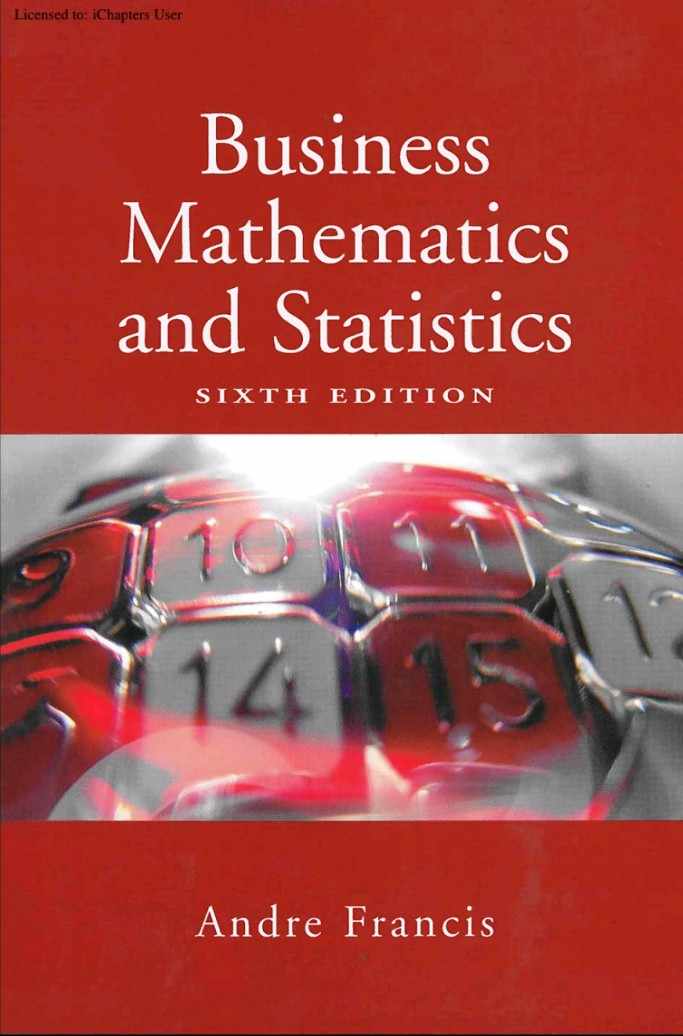 Business Mathematics & Statistics Ebook By Andre Francis On DTBMART